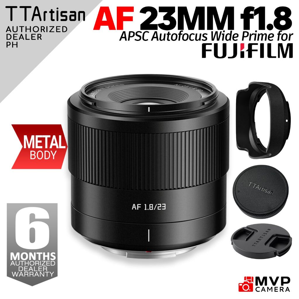 TTARTISAN AF 23mm f1.8 Aluminum Build Standard Wide Portrait Bokeh Large Aperture Lens MVP ...