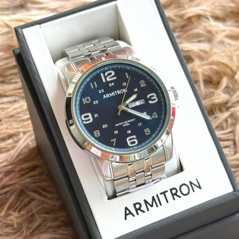 Authentic/Original Armitron Men's Easy to Read Day/Date Stainless Steel ...