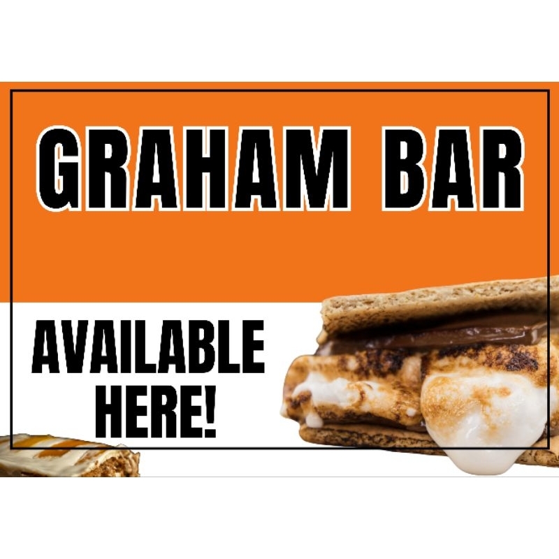 GRAHAM BAR SIGNAGE, STORE SIGNAGE, STORE SIGN LAMINATED/ PVC A4 ...