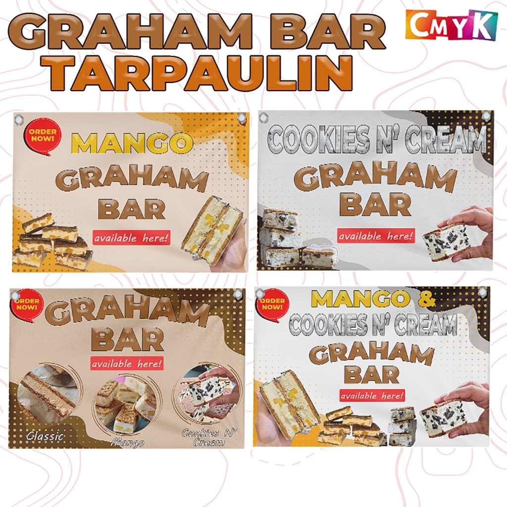 CMYK Graham Bar Tarpaulin Banner Flavors Classic, Mango, Cookies N ...
