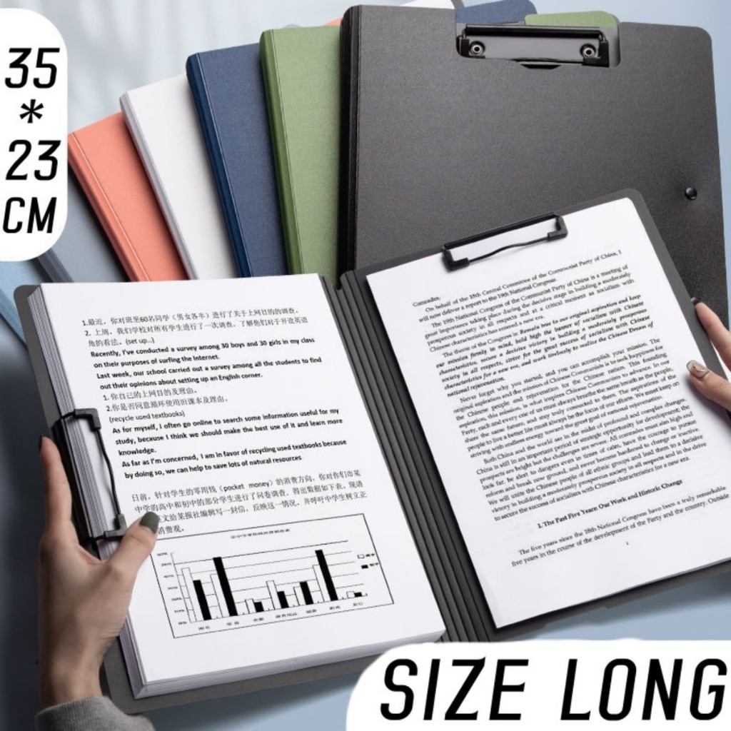 Horizontal/UP File Folder Organizer Clipboard Long with Cover Folder ...