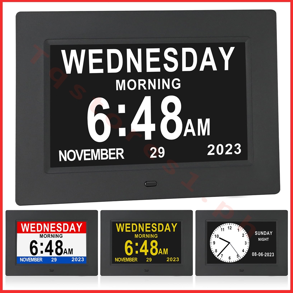 TQ 7 / 8 / 10-inch Digital Daytime Photo Frame Calendar Clock With ...