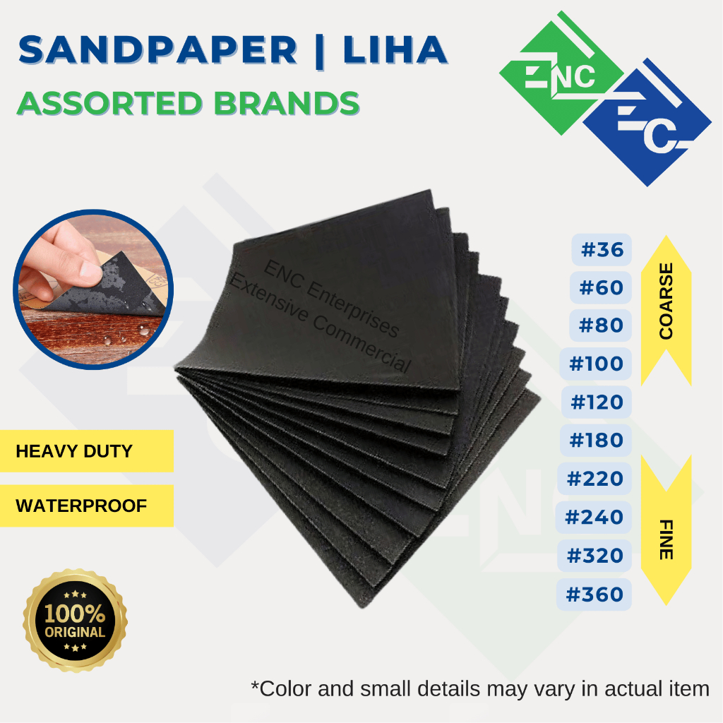 Sandpaper | Liha | Assorted Brand | Waterproof | High Quality | Shopee ...
