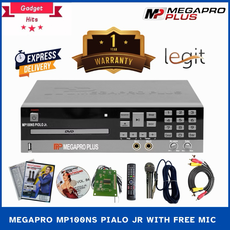 Megapro Plus Karaoke Player MP100NS Piolo Jr with Free Wired Microphone VOLUME 84 CD | Shopee ...