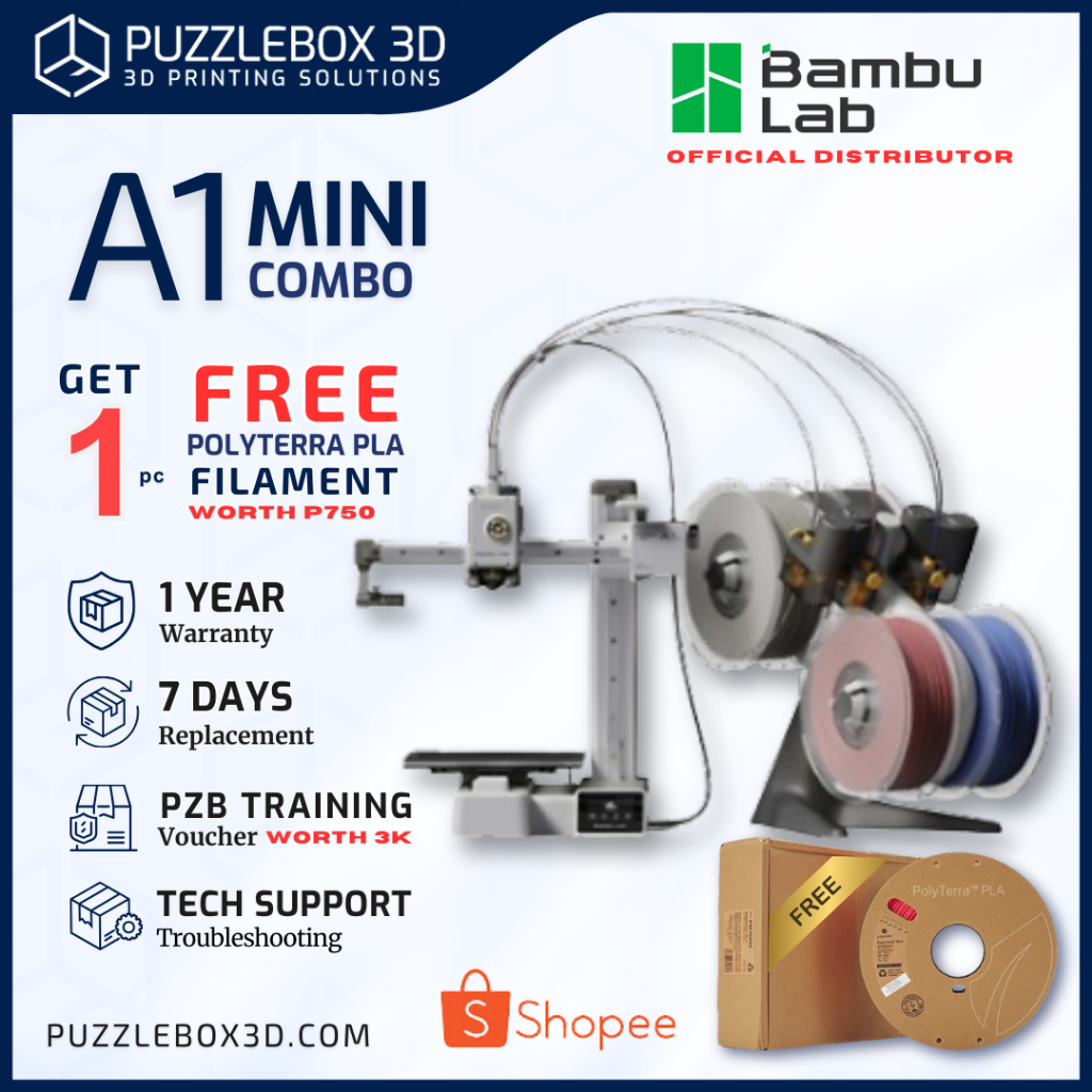 Bambu Lab A1 Mini and A1 Mini Combo series allows 4-Color AMS lite Full ...