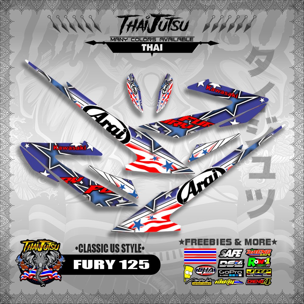 FURY 125 DECALS (CLASSIC US STYLE )【ThaijutsuStickers】 | Shopee Philippines