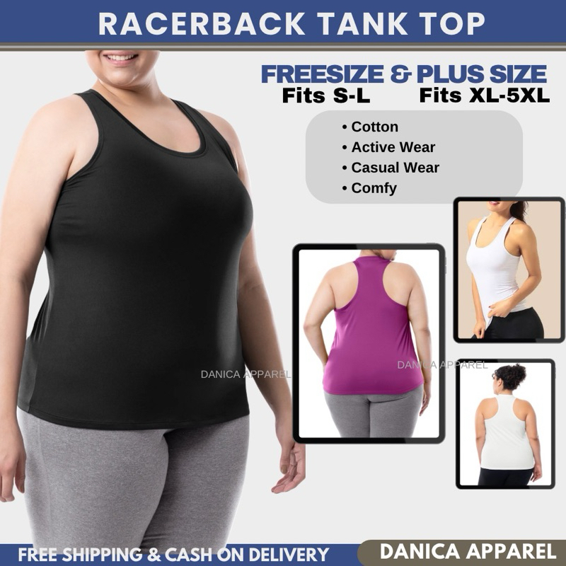 Tanya Long Racerback Sando Tank Top Racerback Sleeveless Top | Shopee ...