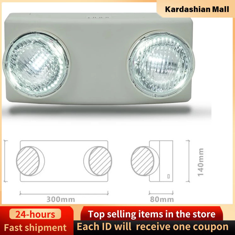 Wall Mounted 2*2W emergency twin rechargeable led light | Shopee ...