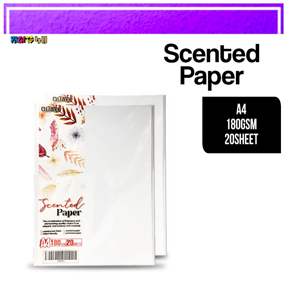 A4 Size Quaff Scented Paper 180gsm (20sheets) Inkjet Paper for ...