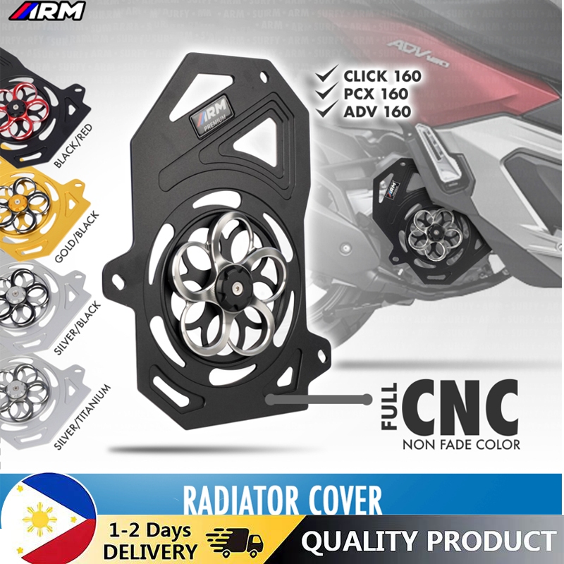 ARM Radiator Cover Windmill Full CNC 2-Color Spinner Design For ADV 160 ...