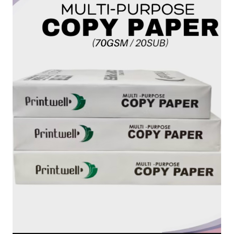 Printwell Multi-Purpose Copy Paper 70Gsm 500Sheet/Ream | Shopee Philippines