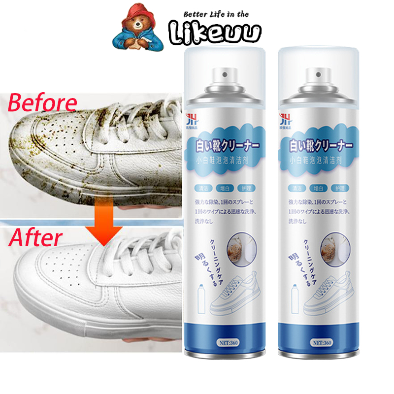 360ml Japan White Shoes Foam Cleaner 3in1 Shoe Cleaner Removes Dirt ...