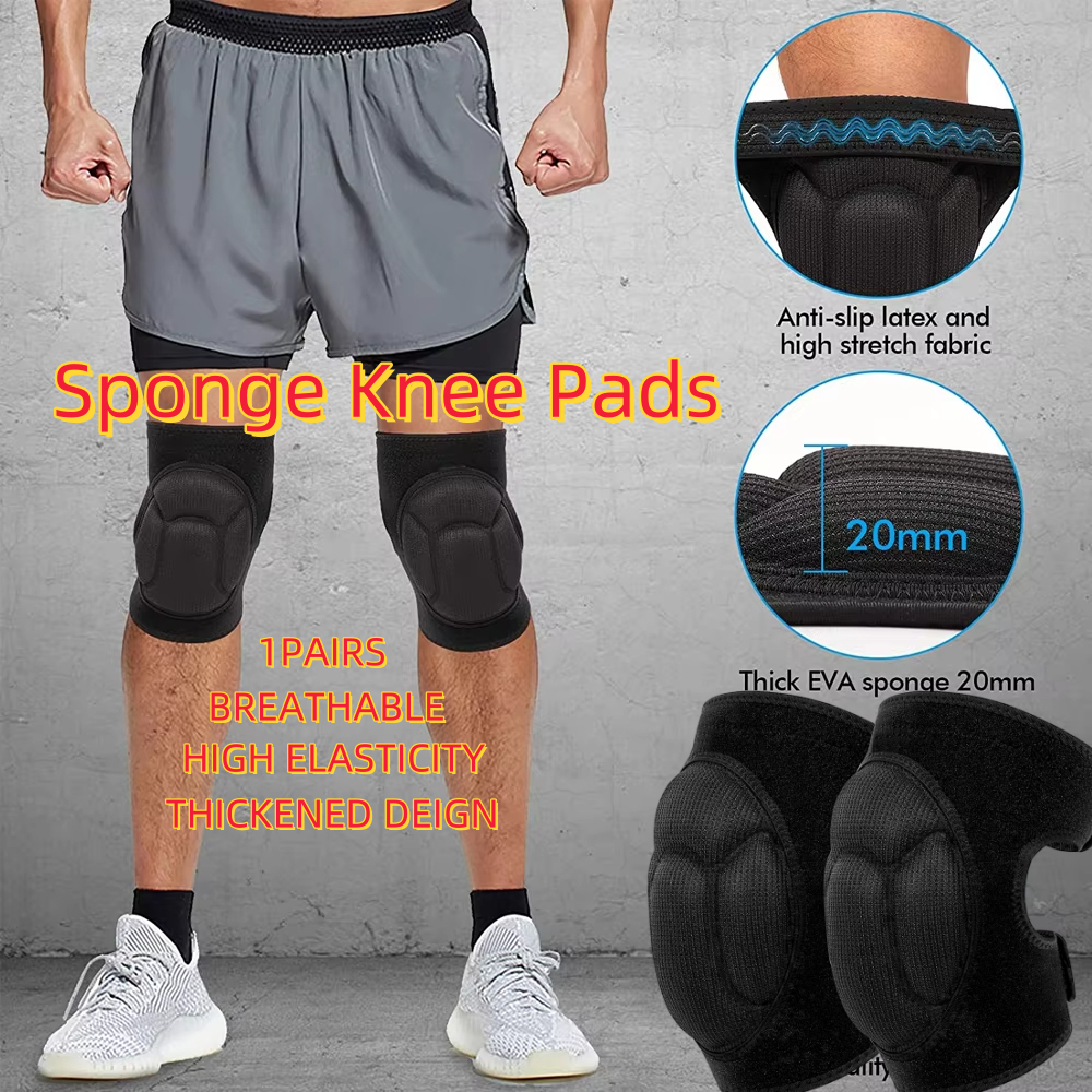 1PAIRS Protective Knee Pads Thicken Sponge Brace Knee Guards Volleyball ...