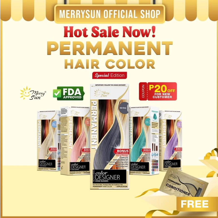 Merry Sun Permanent Hair Color Special Edition 60ml | Shopee Philippines