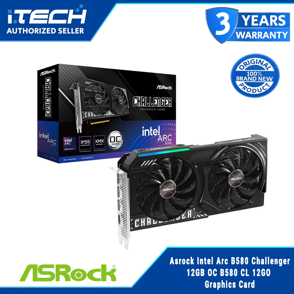 Asrock Intel Arc B580 Challenger 12GB OC B580 CL 12GO Graphics Card ...