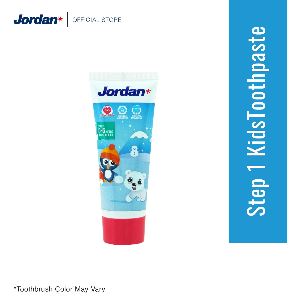 JORDAN Step 1 Toothpaste 75G - Mild Strawberry | Shopee Philippines
