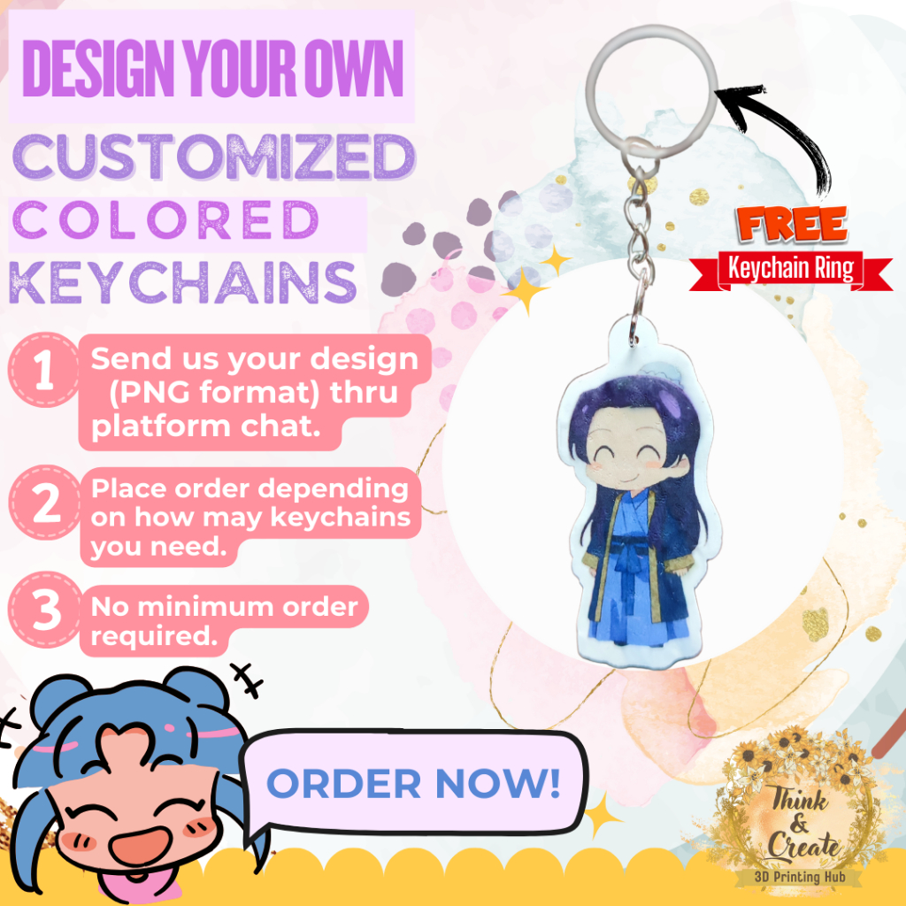 Customized Colored Keychains with 3D Printed Base - Perfect for ...