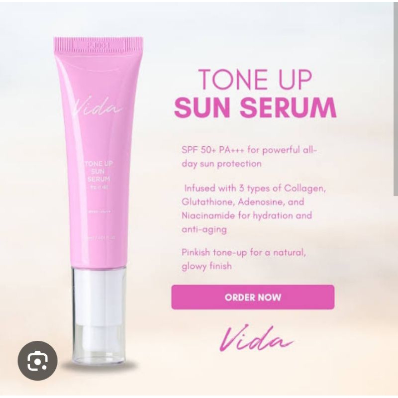 Vida Skin Toner up Sun Serum 30ml | Shopee Philippines