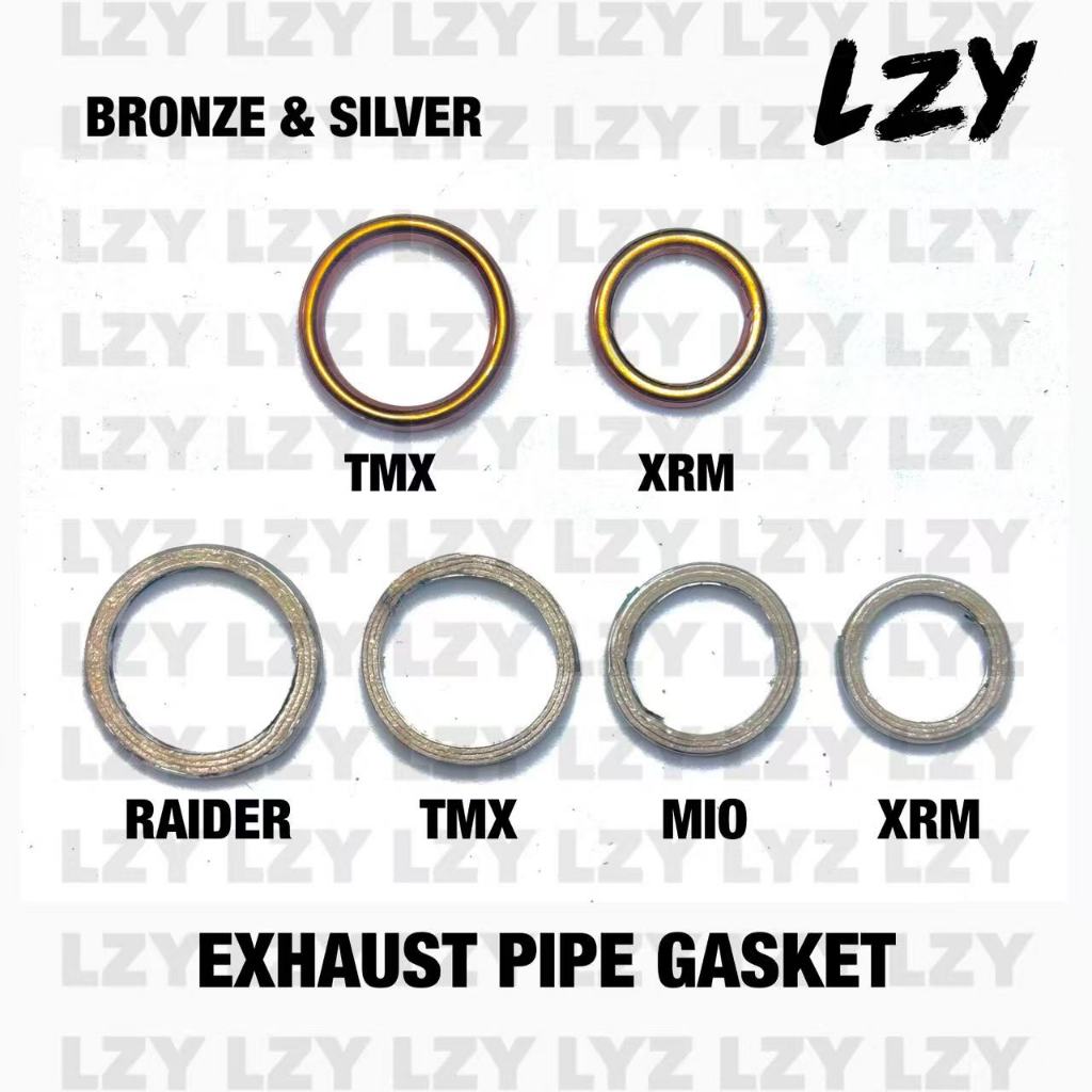 LZY 1pc Exhaust Pipe Gasket XRM TMX CT100 MIO RAIDER150 Bronze/Silver ...