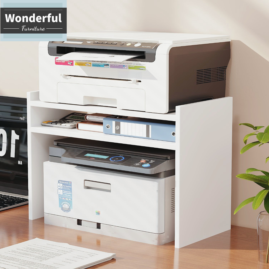 Double-layer multifunctional desk storage can be made printer shelf ...