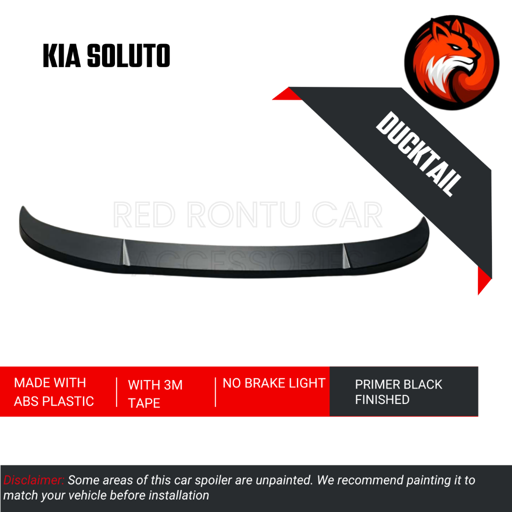 Kia Rio Rear Wing Spoiler, Ducktail exterior car accessories, spoiler ...