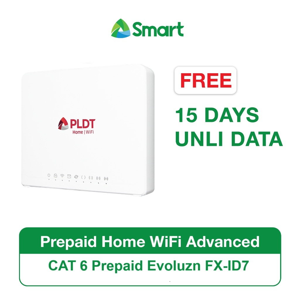 PLDT Home WiFi LTE Advanced CAT 6 Prepaid Evoluzn FX-ID7 WITH 15 DAYS UNLI DATA | Shopee Philippines
