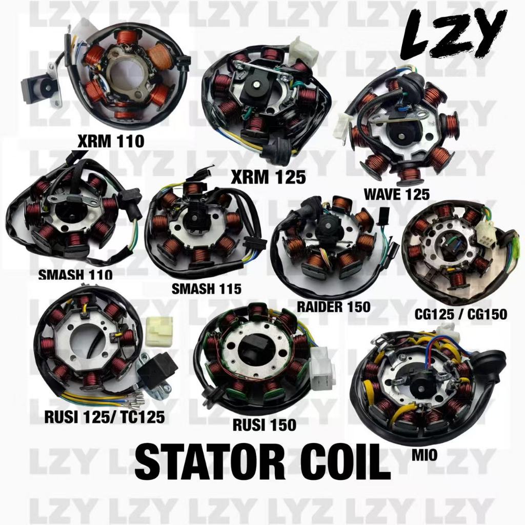 LZY Stator Coil Motorcycle MIO NMAX BEAT SKYDRIVE SMASH RAIDER RUSI TMX ...