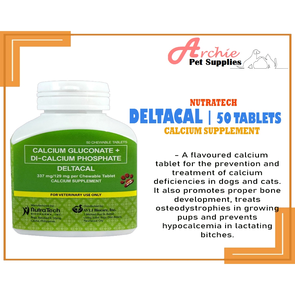 DELTACAL 50tablets (Calcium Gluconate + DI-Calcium Phospate) | Shopee ...