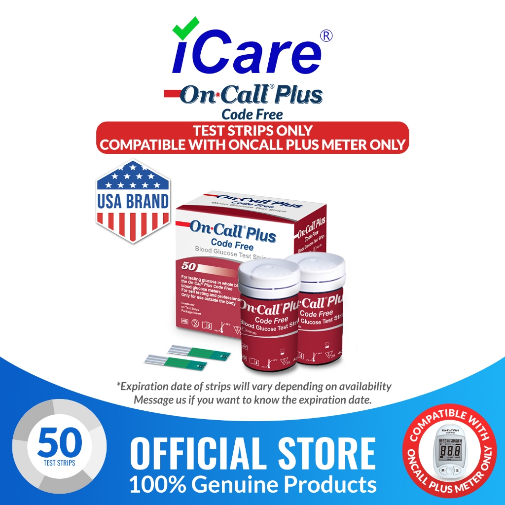 iCare OCP-A50 On Call Plus Code Free 50Strips ONLY COMPATIBLE WITH ...