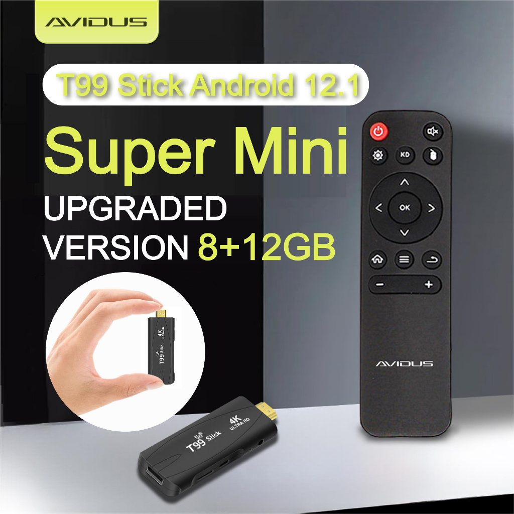 AVIDUS T99 TV Stick Ultra HD 4K Smart TV Stick 2.4G/5G Dual WiFi Android 12.1 1+8GB Smart Tv box ...