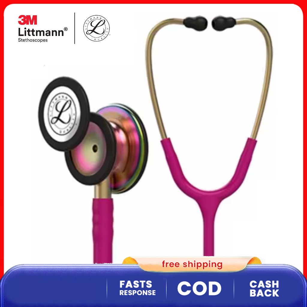 3M Littmann Stethoscope Classic III Raspberry Tube Rainbow Finish 5806 ...