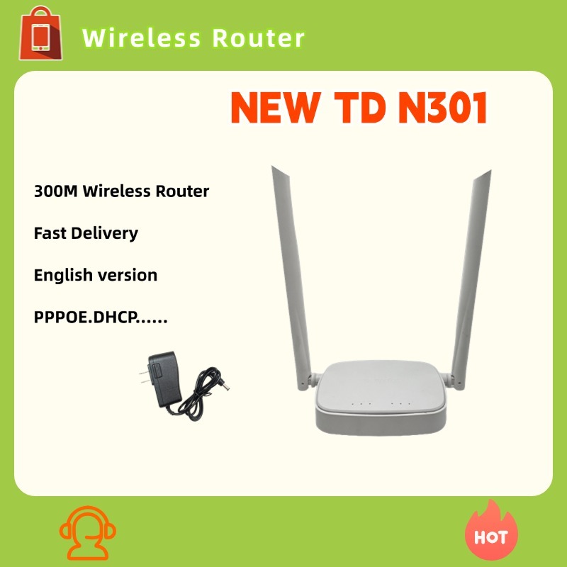 NEW TD 300Mbps Wireless Router N301 English Version WIFI(Contains ...