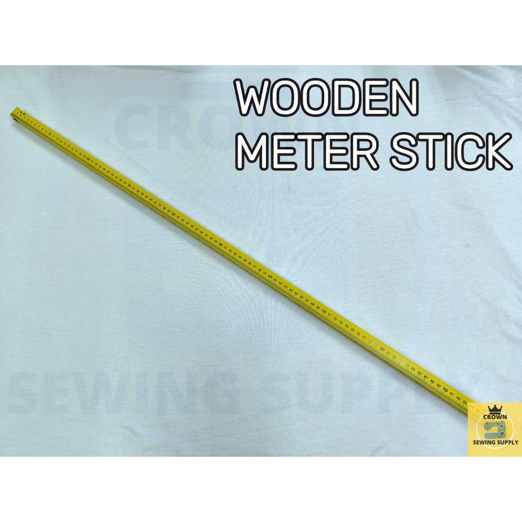 Wooden Square-Type Meter Stick (in Centimeters & in Inches) | Shopee ...