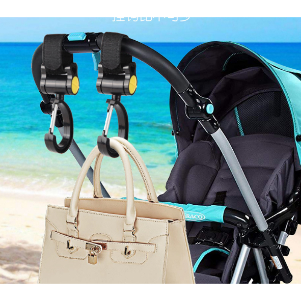 2PCS Baby Stroller Hooks Trolley Pram Hook Clips Rotate 360 Degree ...