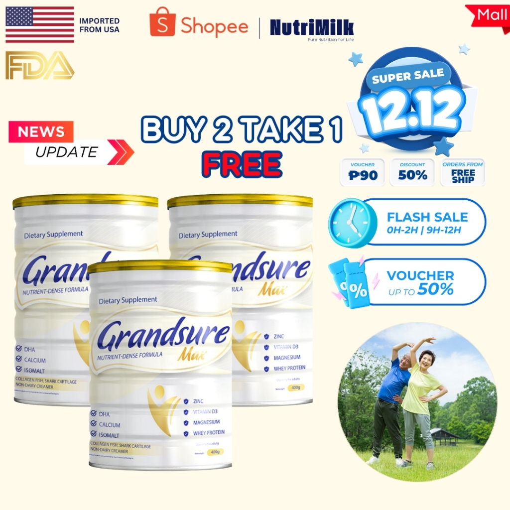 BUY 2 TAKE 1 FREE | Grandsure Max Colostrum Milk Adult Nutritional Milk ...