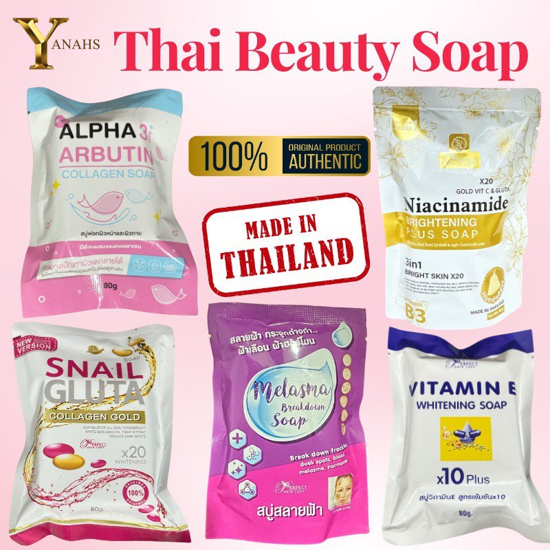 THAI BEAUTY SOAP 100% ORIGINAL MADE IN THAILAND | Shopee Philippines