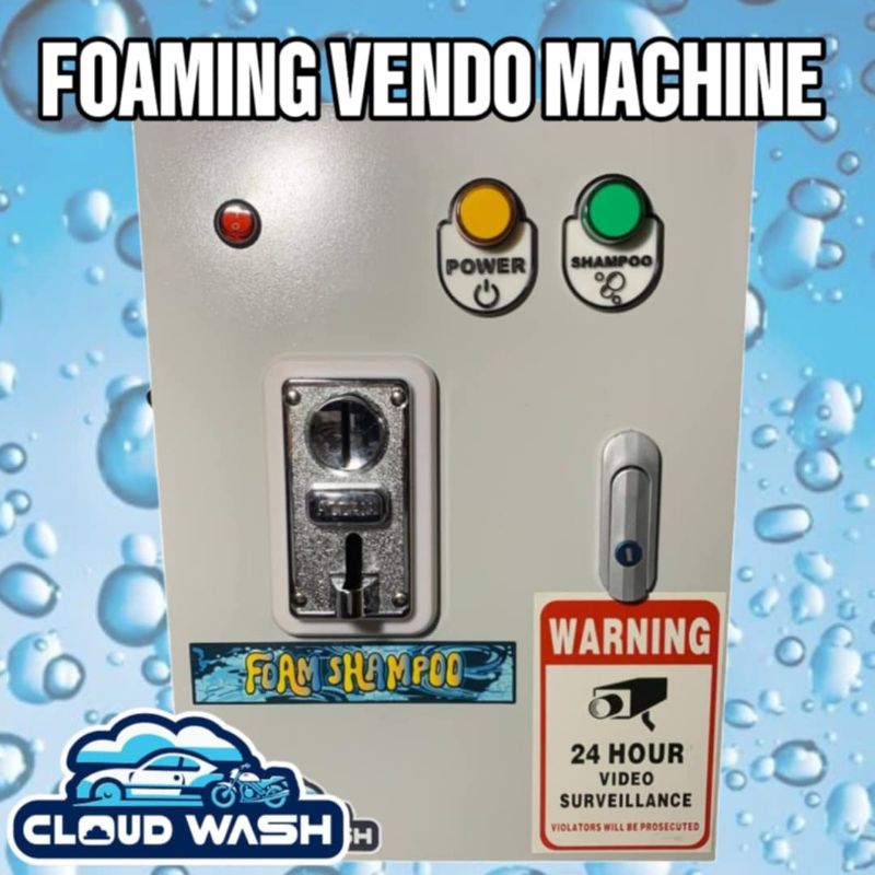 CAR SHAMPOO FOAMING VENDO MACHINE FOR CARWASH (COMPLETE SET, PLUG AND ...