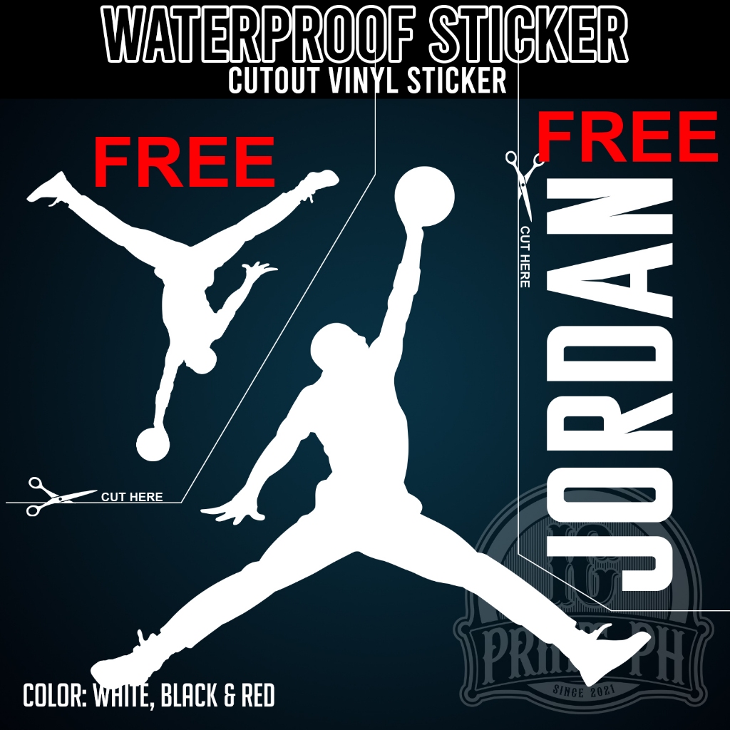JORDAN Cutout Vinyl Sticker / Decal, Waterproof | Shopee Philippines