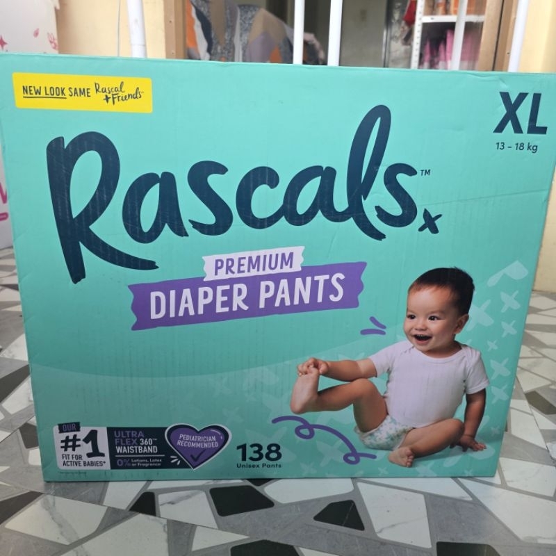 **New 138pcs Rascals Premium Diapers Pants XL (Rascal + Friends ...