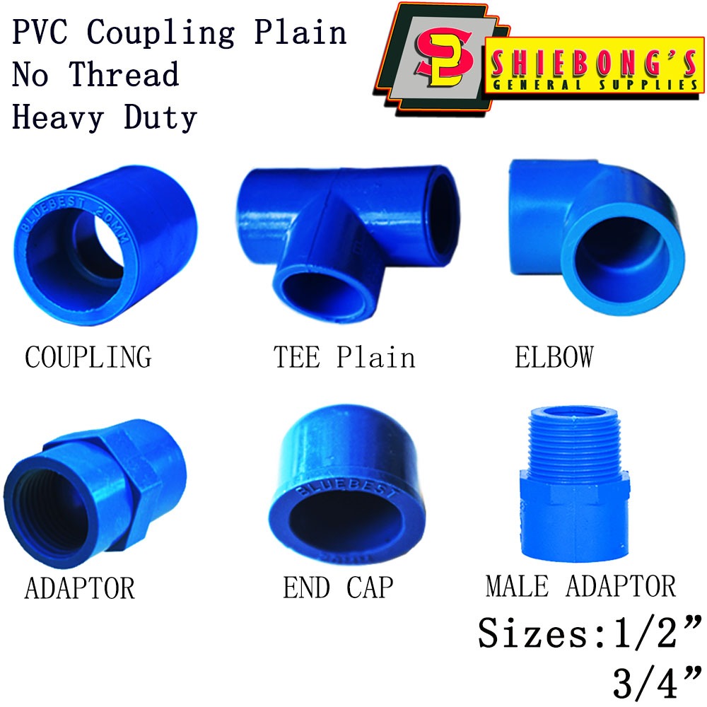 PVC BLUE BEST Pipe connector Heavy Duty (elbow, tee, connector ...