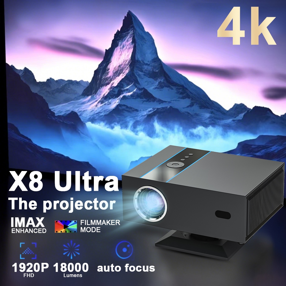 【HOT】Fintex X8 Ultra Auto Focus 4K HD Android 11.0 projector 18000Lumen ...
