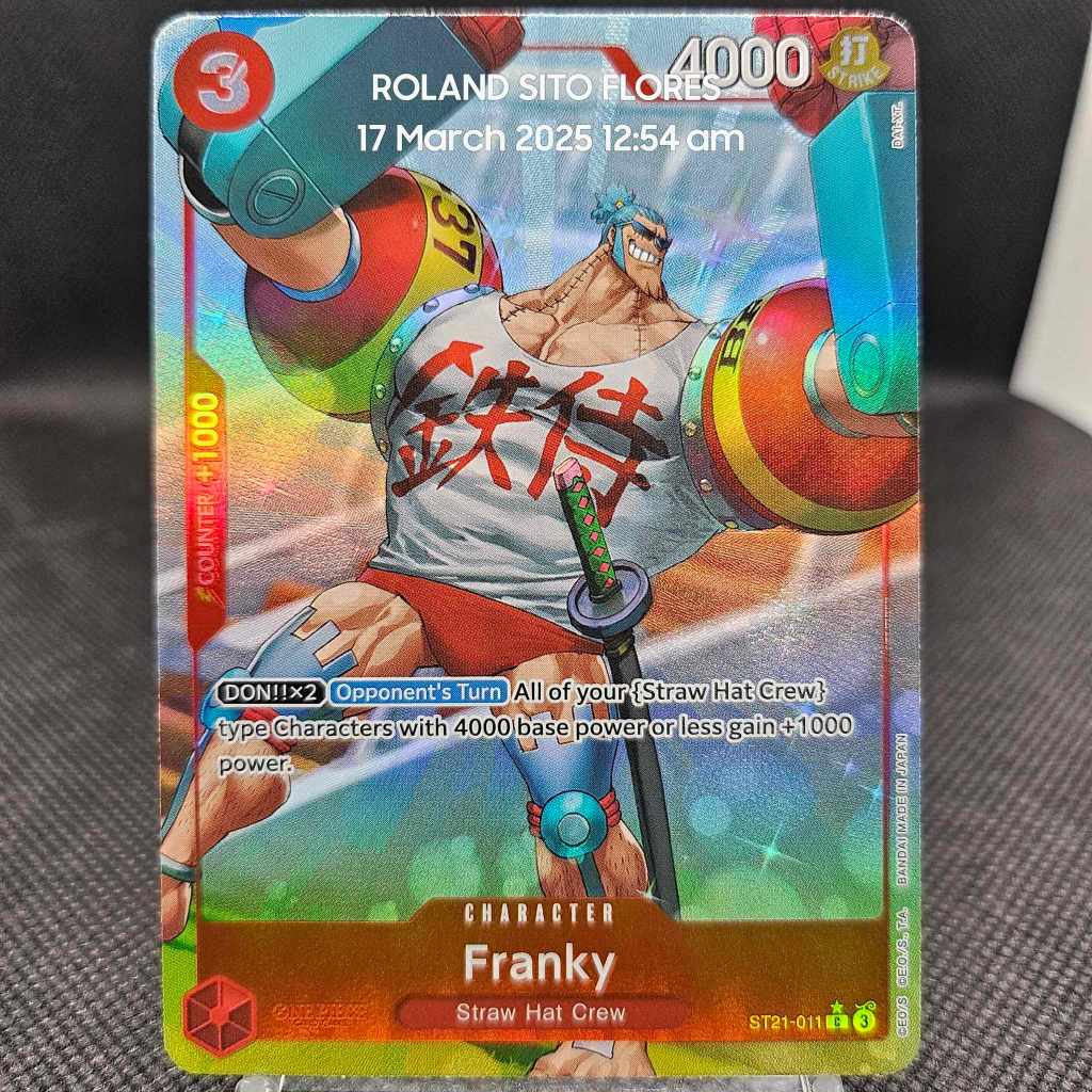 One Piece TCG [English] Full Art ST21-011 PC Franky [Parallel] | Shopee Philippines