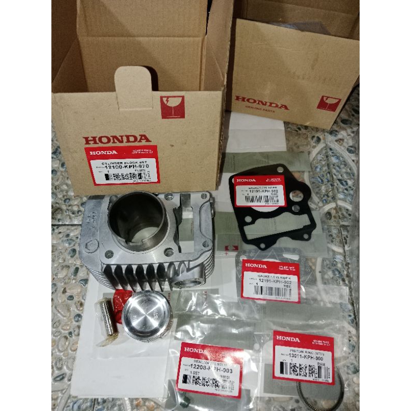 HONDA GENUINE CYLINDER BLOCK SET for (WAVE 125/ XRM 125) STANDARD from ...