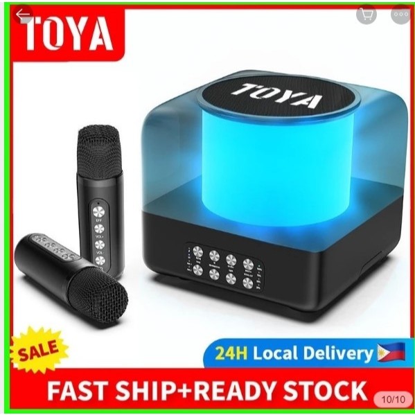 303 TOYA Bluetooth Speaker With Mic Karaoke Rhythm-Synced LED Lights | Shopee Philippines