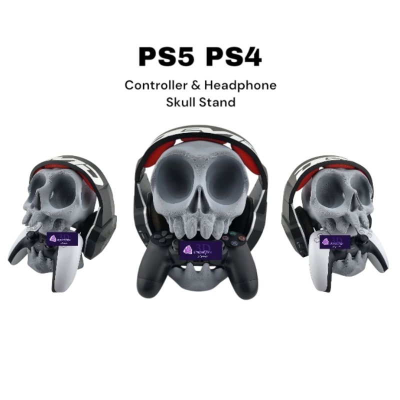 Controller and Headphone Skull Stand PS5 PS4 Gaming Accessories 3D ...