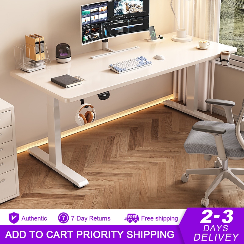 Solid wood electric lift table smart computer table lift table home ...