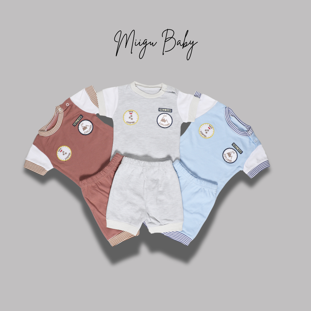 MIIGU BABY Scout Style Terno Set For Baby Boy Short Sleeve And Short 0 ...