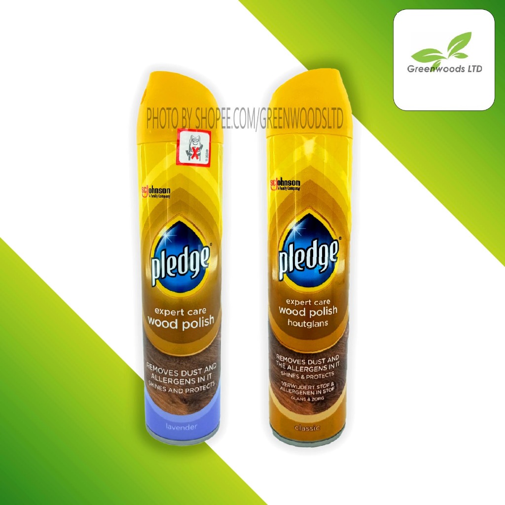 Pledge Expert Care Wood Polish Aerosol Spray - Shines & Protect 250ml ...