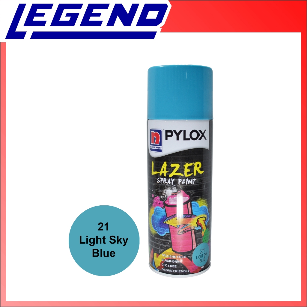 Nippon Pylox Lazer Spray Paint Light Sky Blue 400c.c (21) | Shopee ...