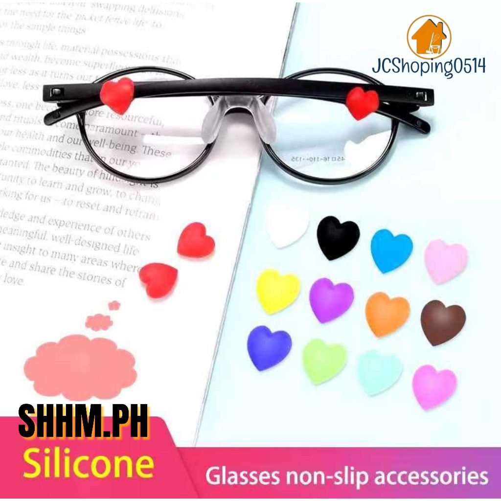 1 Pair Heart Silicone Anti-slip Ear Hook For Glasses Accessory Eyeglass ...